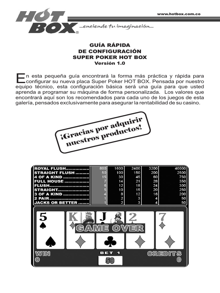 Configuración Placa Super Poker HOT BOX | PDF | Teclado | Informática