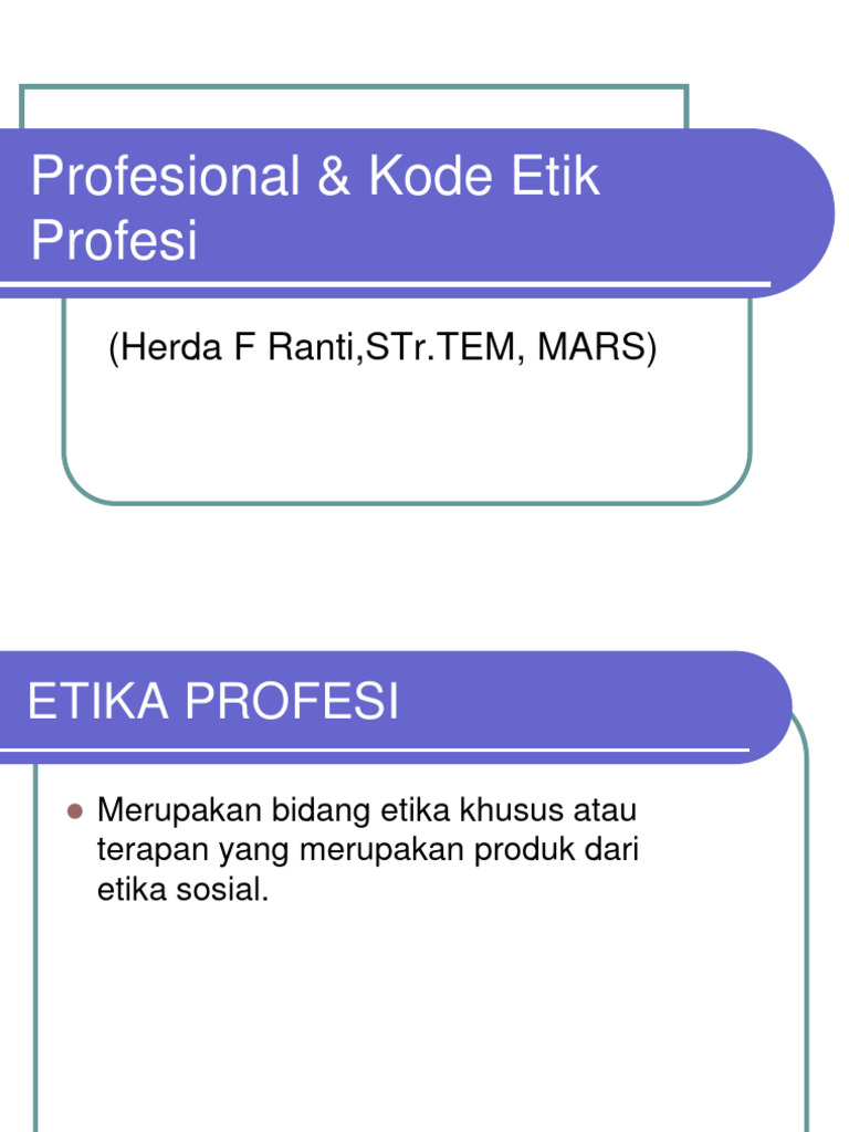 Kode Etik dalam Profesi Guru | PDF