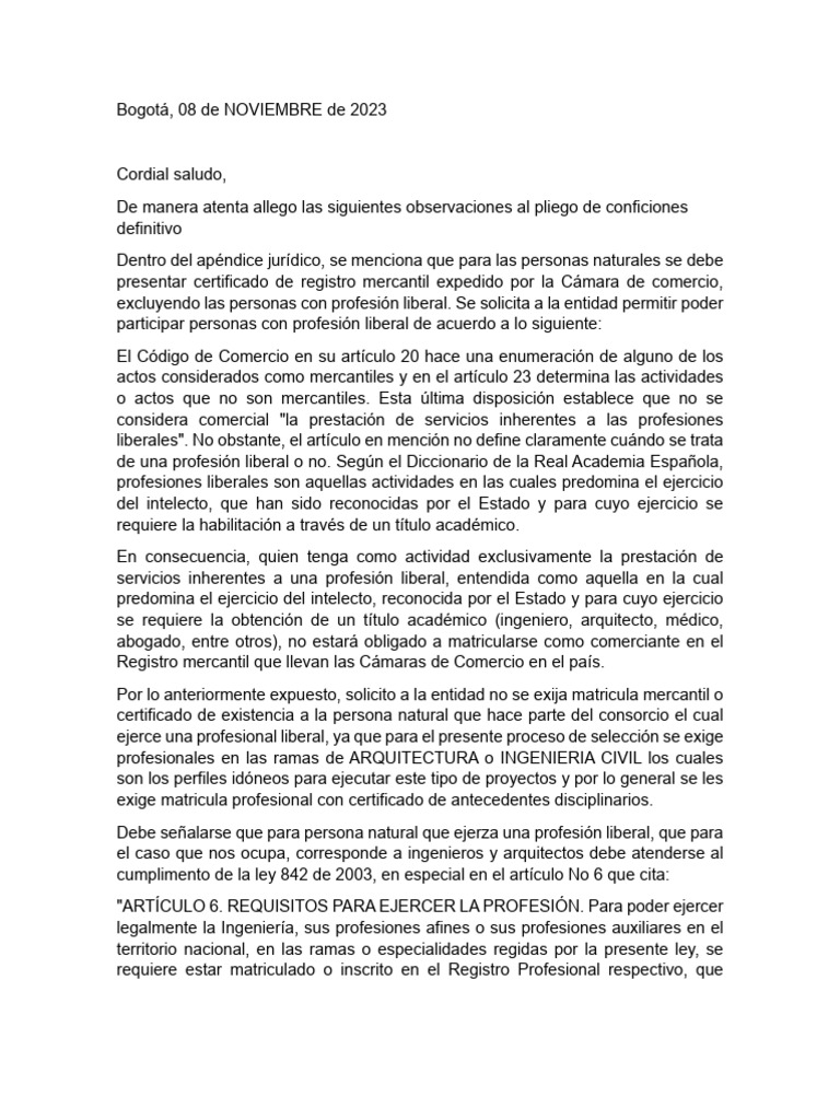 Solicitud de Inclusión de Profesionales Liberales | PDF | Justicia ...
