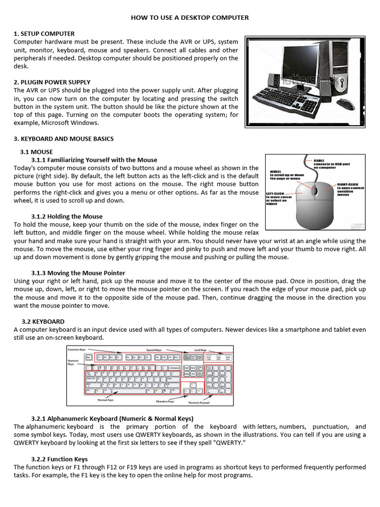 ComputerLiteracy 1 | PDF | Computer Keyboard | Window (Computing)