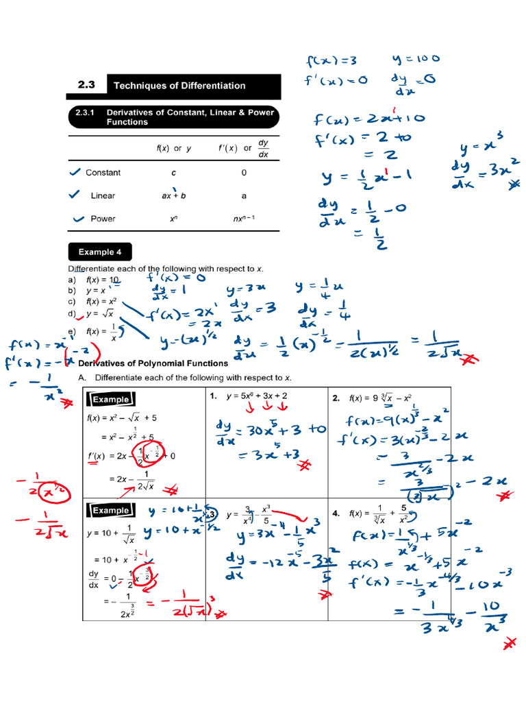 Lecture On Differentiation | PDF
