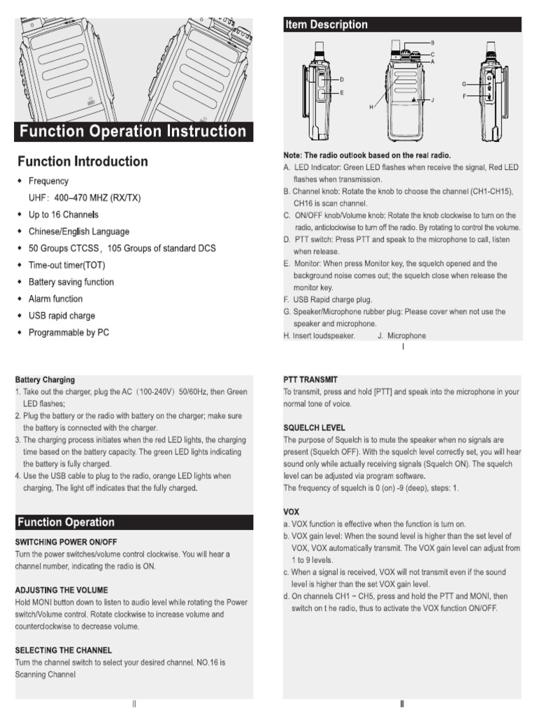 Baofeng BF v2 User Manual 20231019 en | PDF
