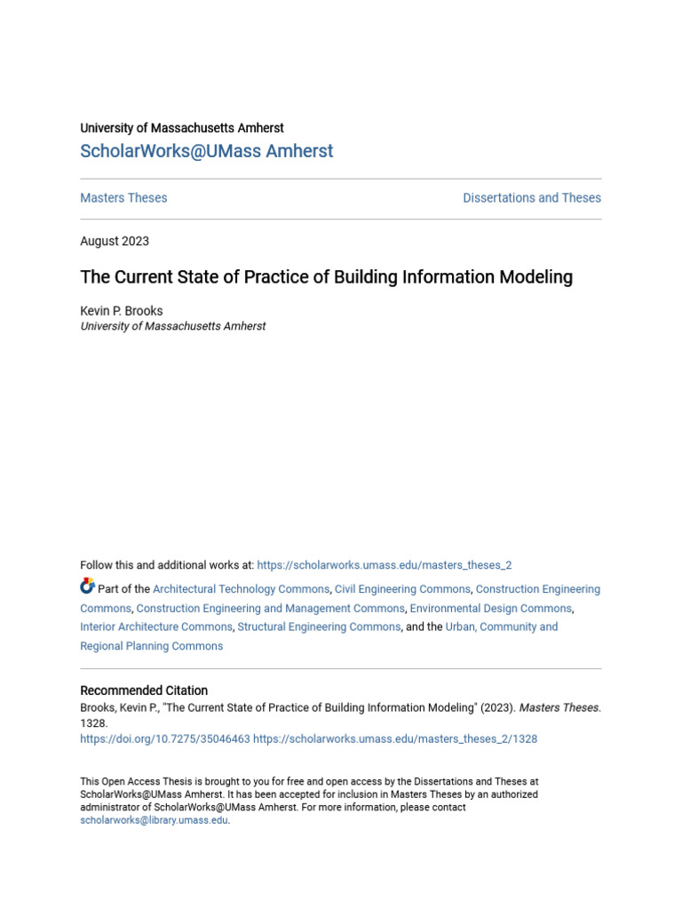 The Current State of Practice of Building Information Modeling | PDF | Building Information ...