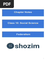 NCERT Class 10 Political Science Federalism | PDF | Federation | Federalism