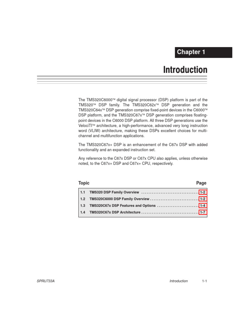 TMS320C6713 - Digital Signal Processor | PDF | Digital Signal Processor | Central Processing Unit