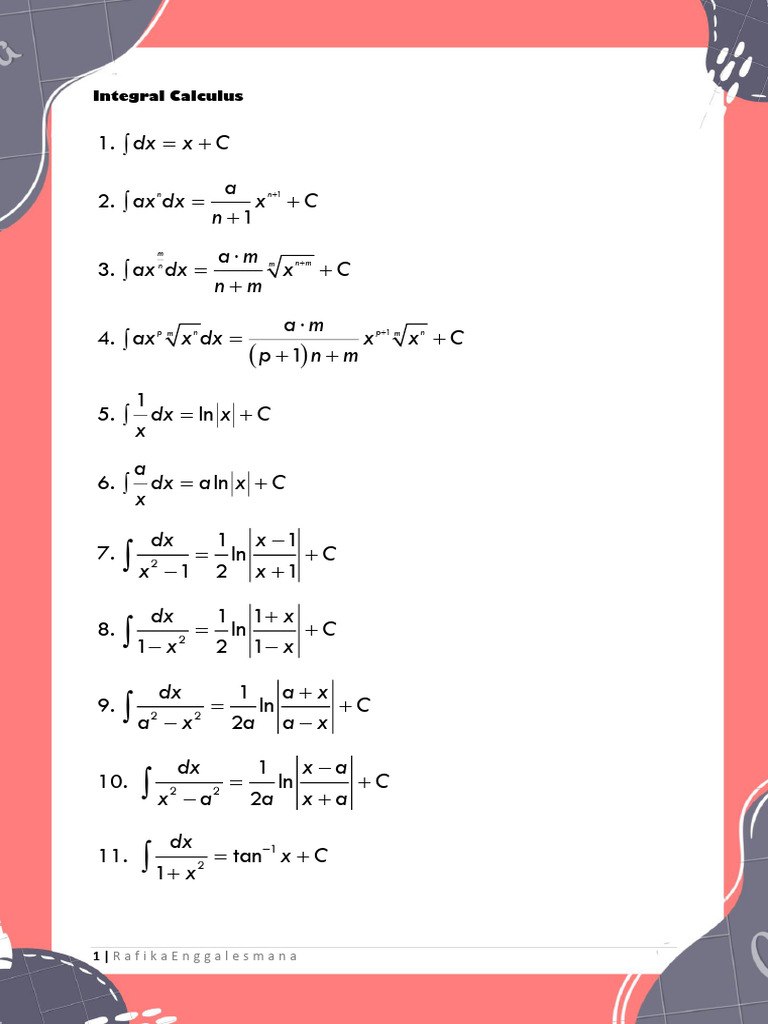 Integral Calculus | PDF | Calculus