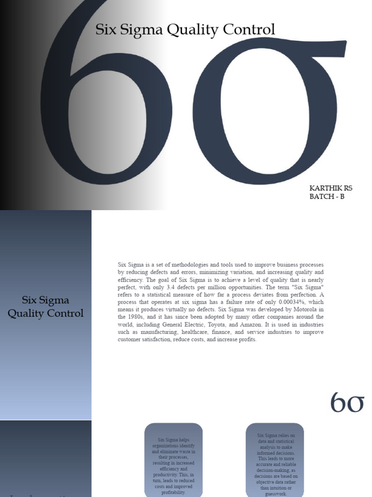Six Sigma | PDF | Six Sigma | Standard Deviation