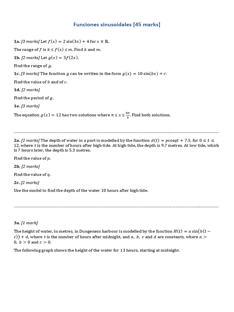 Funciones Sinusoidales | PDF | Mathematical Objects | Mathematical Concepts