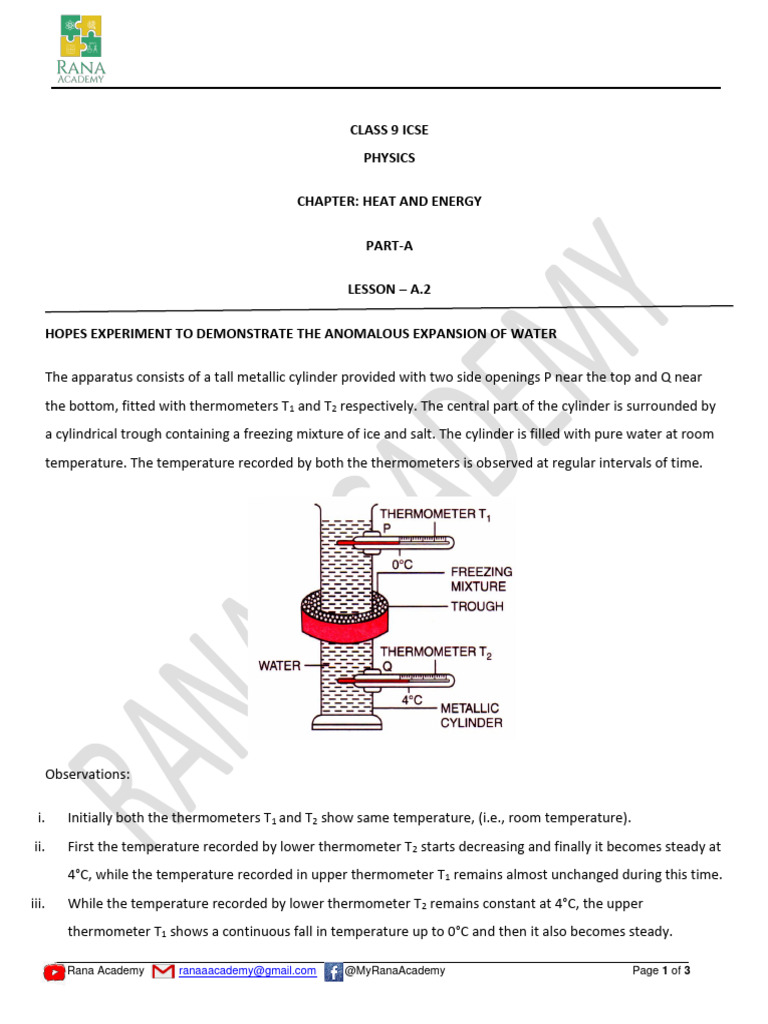Class 9 Icse - Physics-Heat and Energy-Part A - Lesson A.2 | Download ...