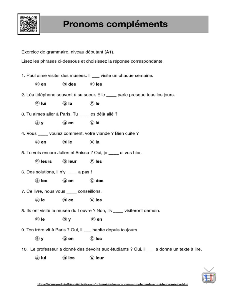 Pronoms Complements | PDF | Échecs | Théorie (échecs)