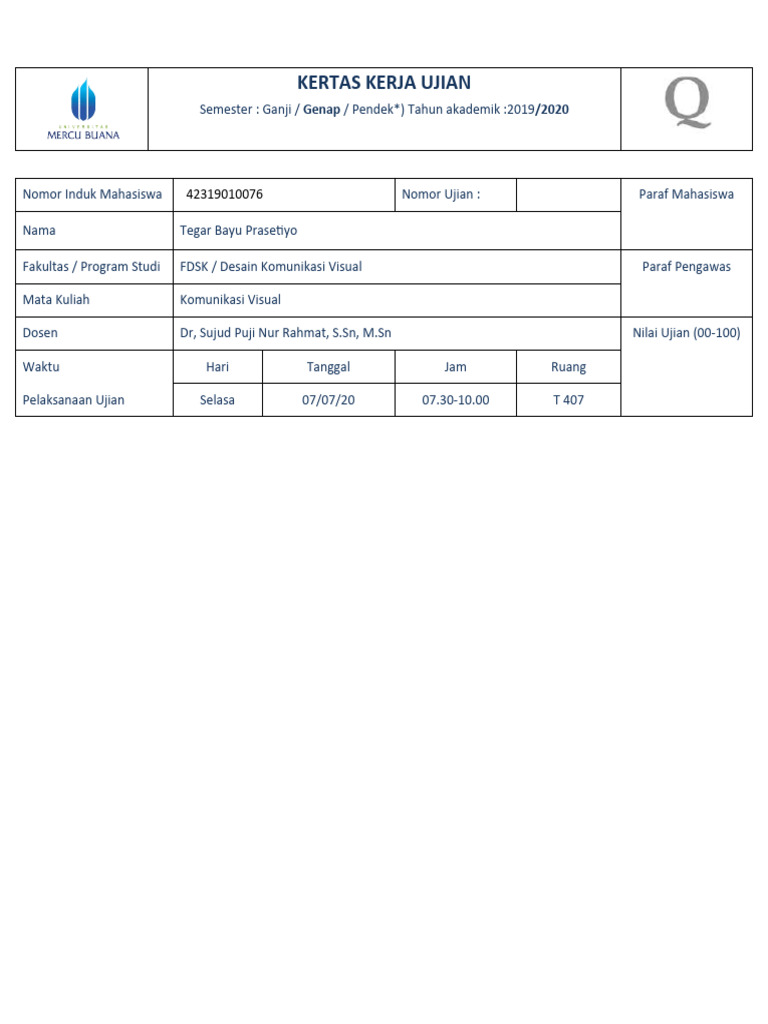 Uas Komunikasi Visual | PDF