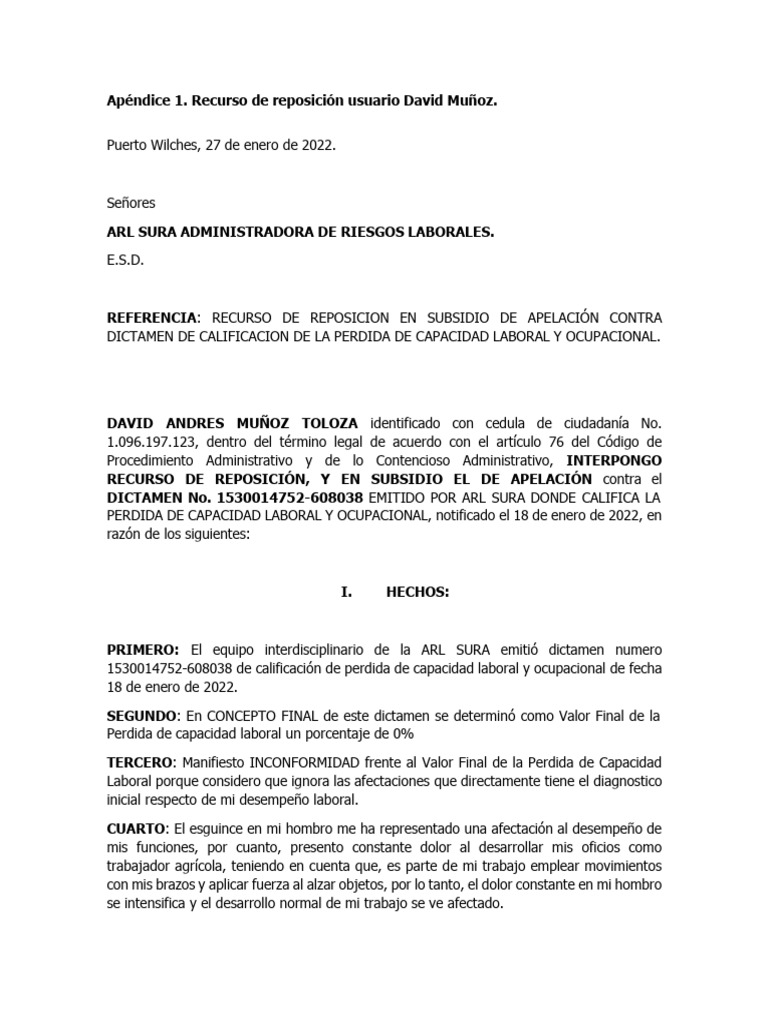 Apéndices | PDF | Debido al proceso | Derecho laboral