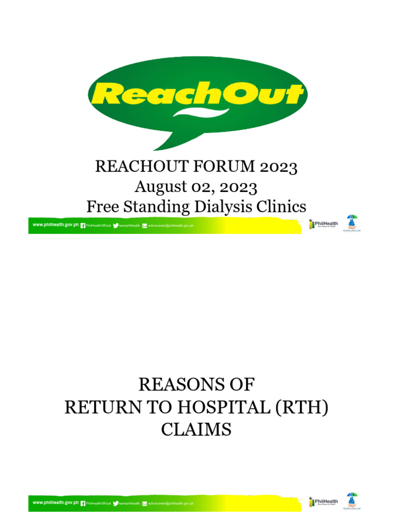 Reachout Forum 2023 August 02, 2023 Free Standing Dialysis Clinics | PDF | Hemodialysis | Patient