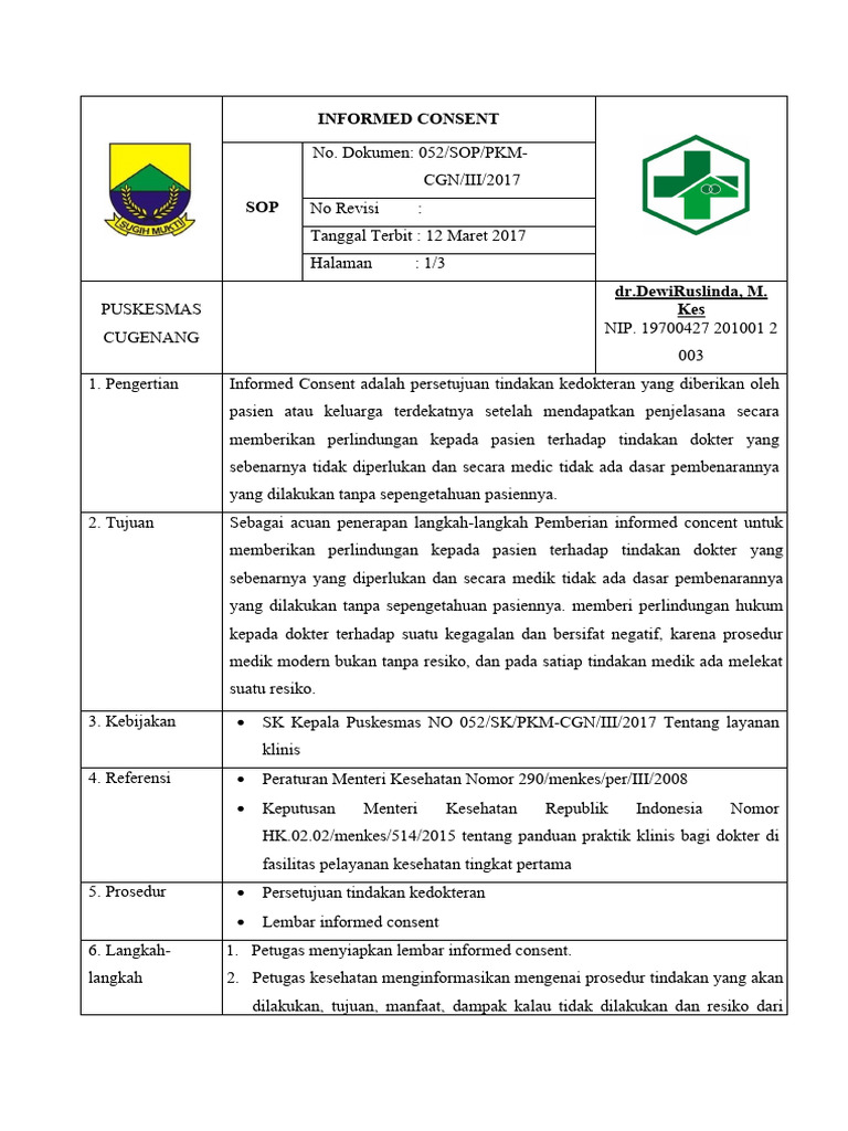 SOP INFORMED CONSENT Fix | PDF