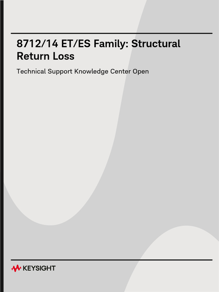 8712 - 14 ET - ES Family - Structural Return Loss | PDF | Electrical ...