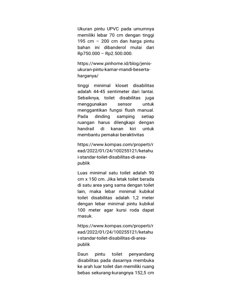 Standar Toilet | PDF