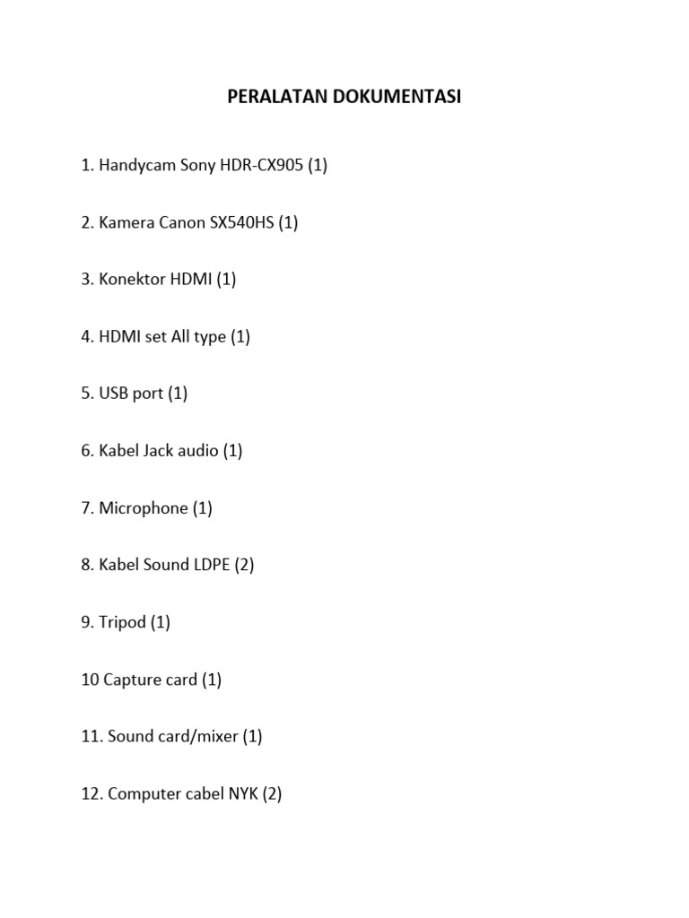 Data Alat Dokumentasi | PDF Data Alat Dokumentasi | PDF