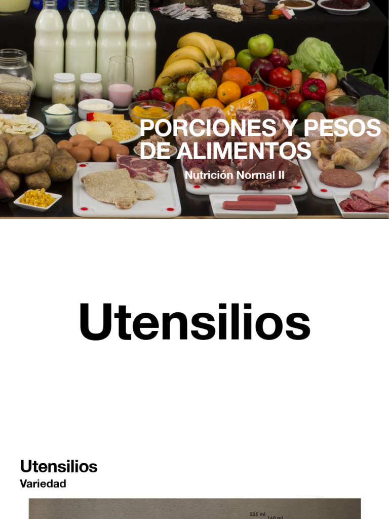 Porciones, Pesos, Medidas y Equivalencias de Alimentos | PDF