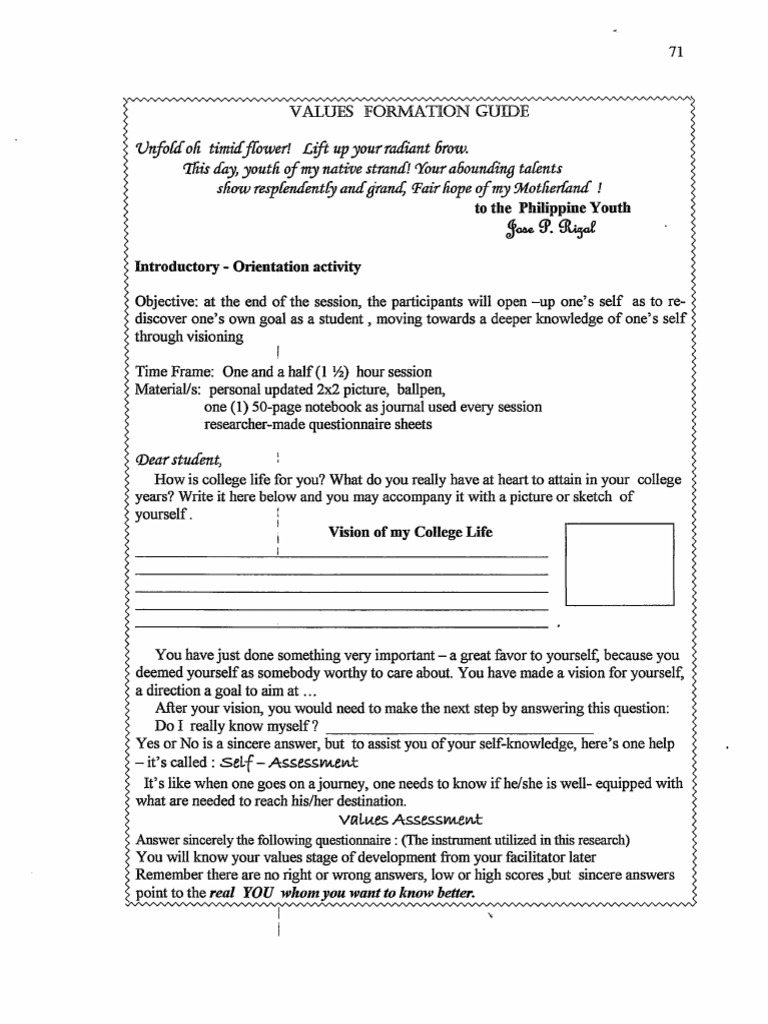 Values Formation Guide | PDF
