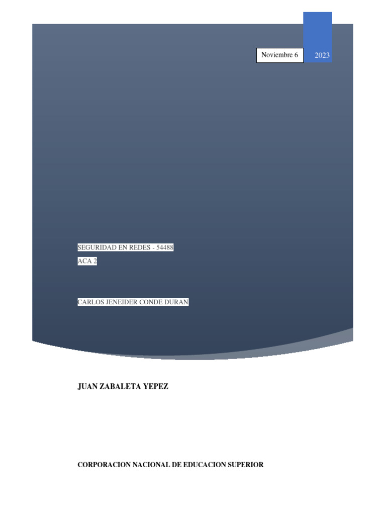 Aca 2 Seguridad en Redes | PDF | Cifrado | Comunicación segura