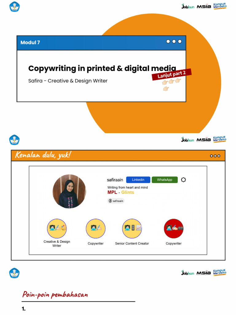 Modul 7 Sesi 3 - Copy in Digital & Printed Media Part 2 | PDF