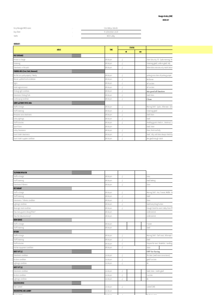 Form MOD | PDF | Hospitality Industry | Home