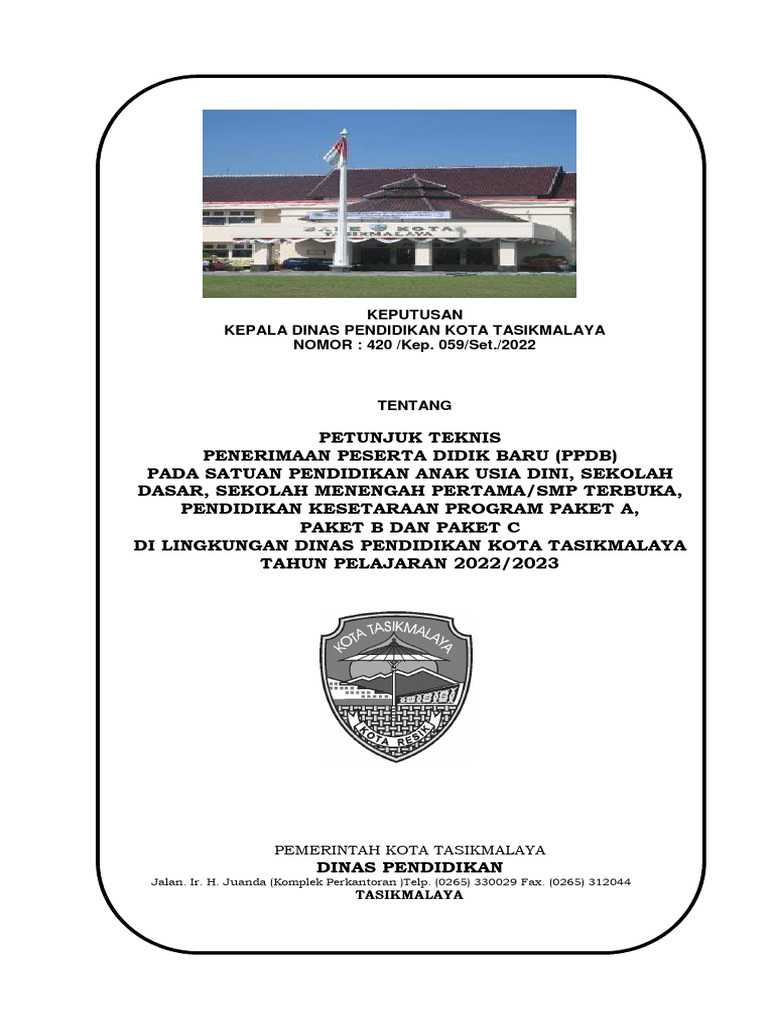 Juknis PPDB 2022 2023 Dan Lampirannya Revisi | PDF