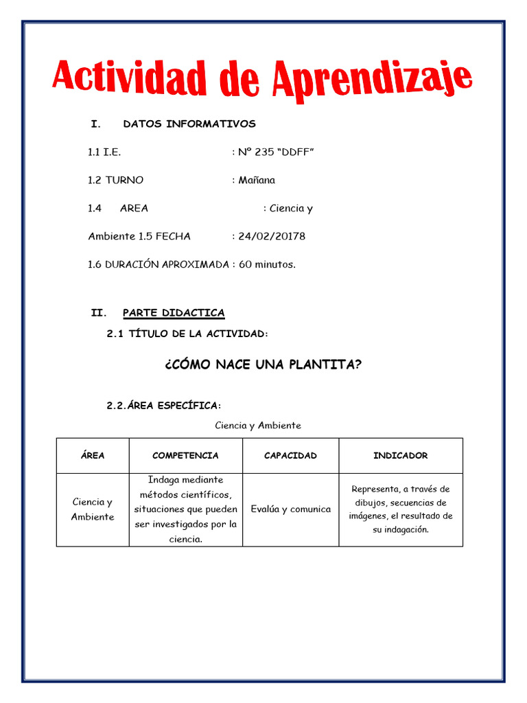 Germinación de Semillas en Aula | PDF | Semilla | Experimentar