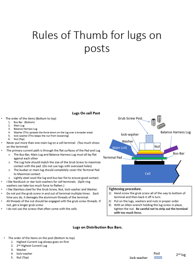Rules of Thumb For Terminal Posts | PDF | Screw | Washer (Hardware)