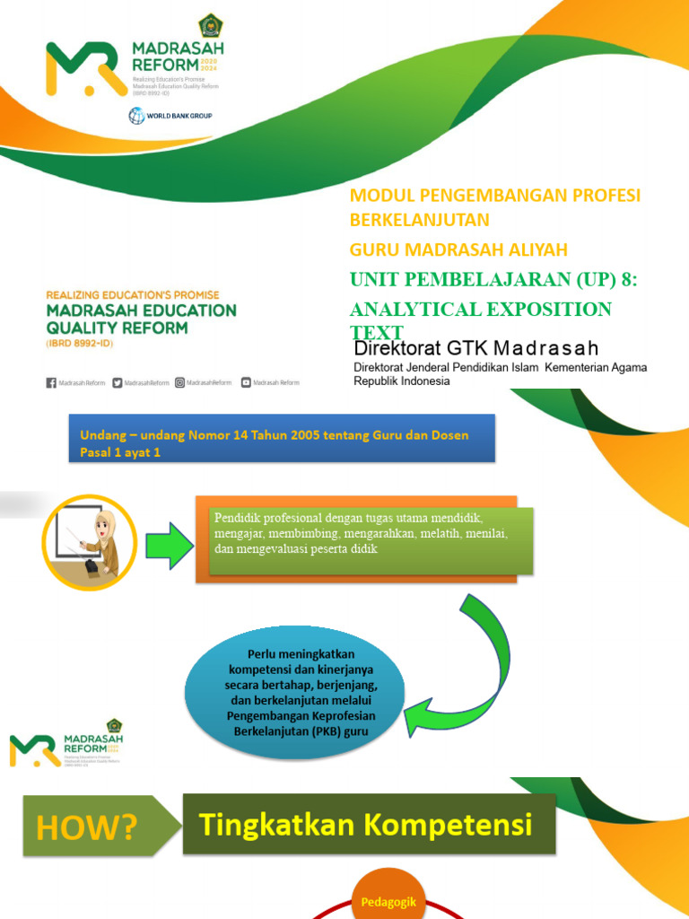 PPT Modul PKB Inggris MA UP 8 (Analytical-2021) | PDF