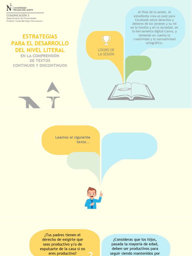 Estrategias para El Desarrollo Del Nivel Literal: en La Comprensión de ...