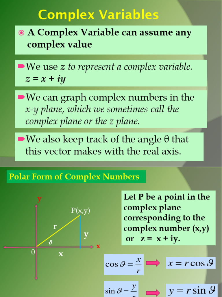 2.1a Complex Analysis Polar Form | PDF | Complex Number | Cartesian ...