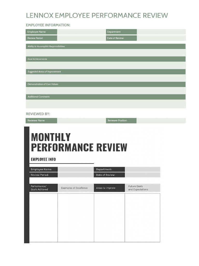 Employee Performance Review - 2023 | PDF