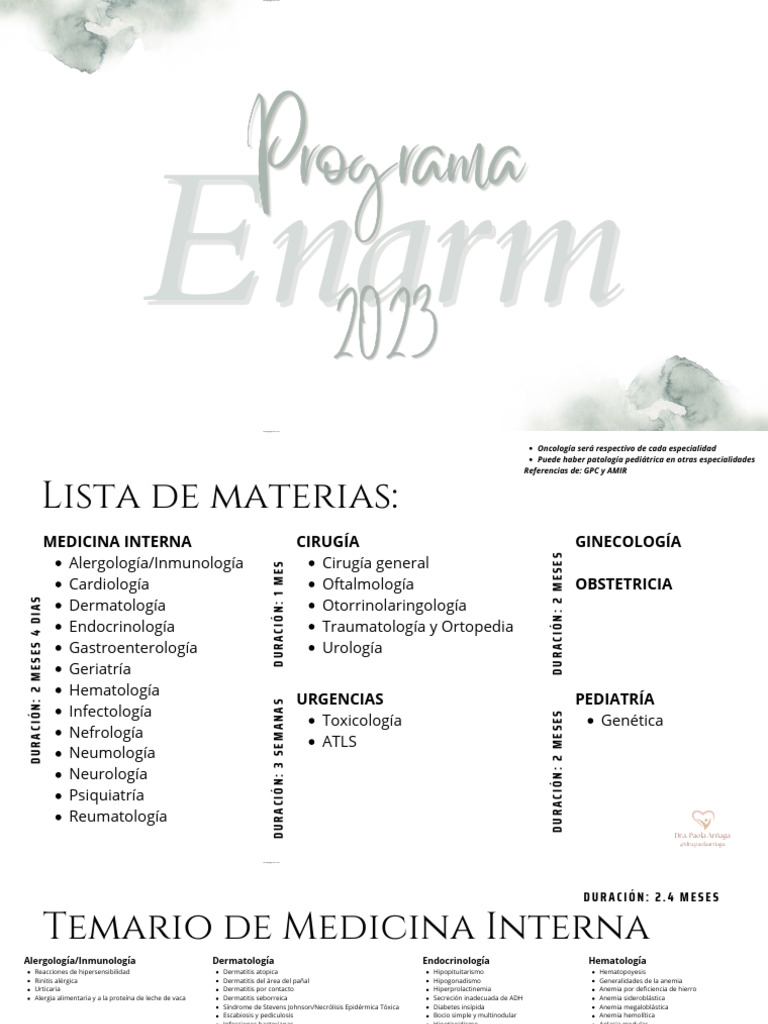 Calendario Enarm 2022-2023 | PDF | El embarazo | Parto