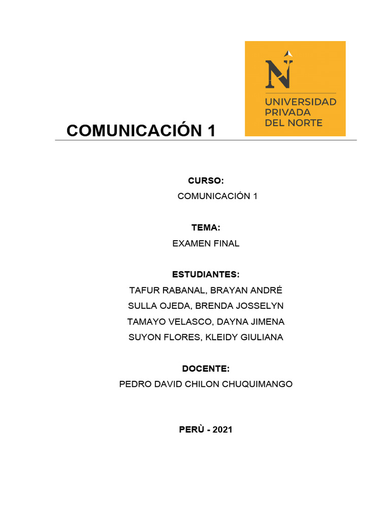 Ef Comunicacion 1 | PDF