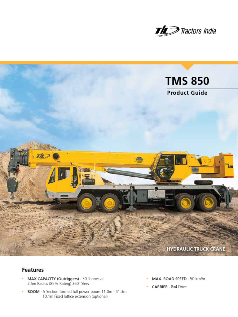 TMS-850 | PDF | Crane (Machine) | Truck