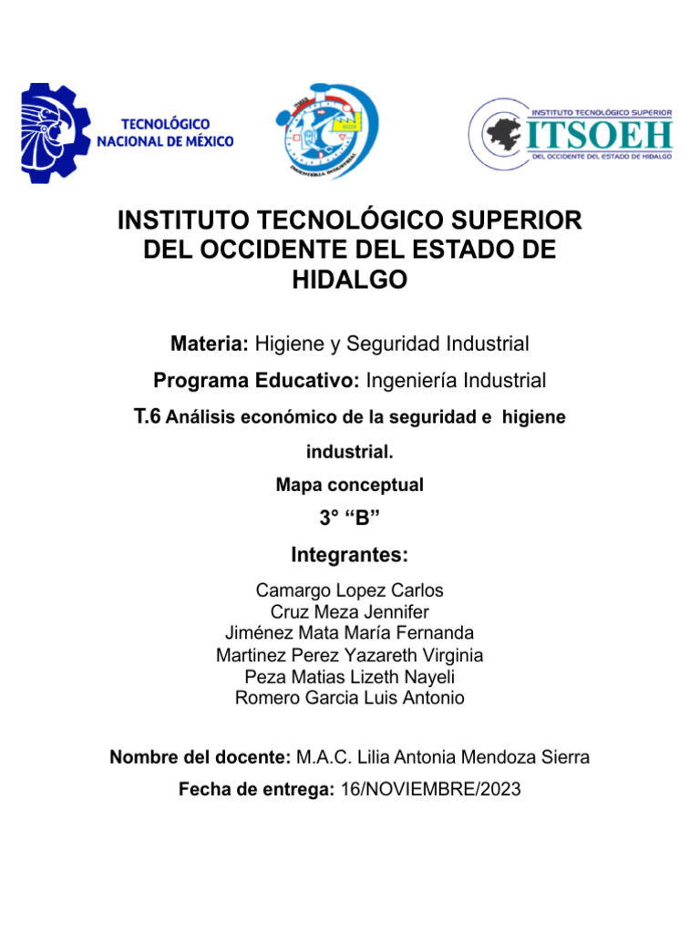 T6 - LC - Mapa Conceptual... | PDF | Seguridad y salud ocupacional | Higiene Ocupacional