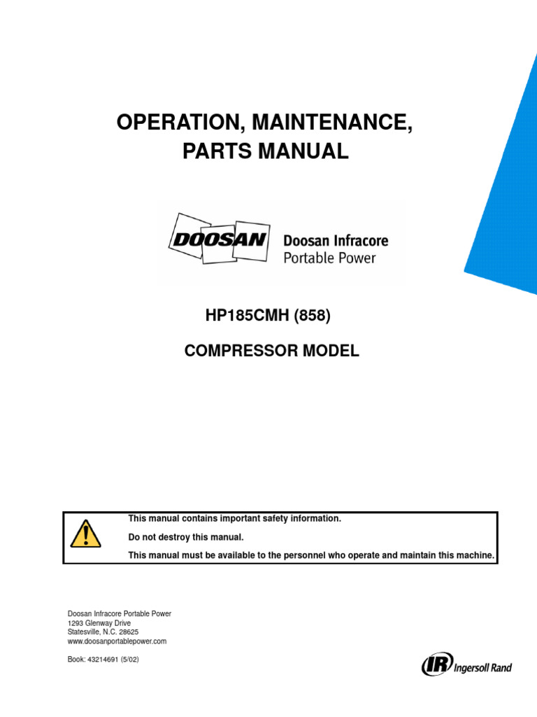 Compresor Doosan | PDF | Motor Oil | Chemical Engineering