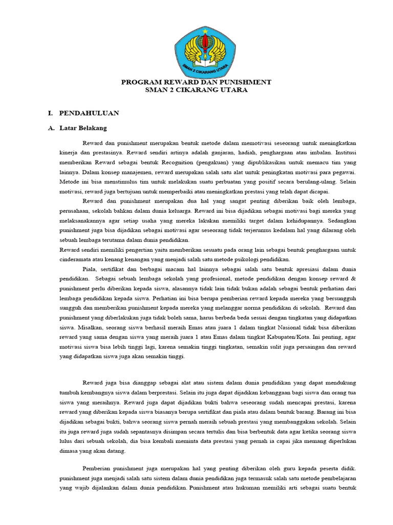 Program Reward Dan Punishment | PDF Program Reward Dan Punishment | PDF