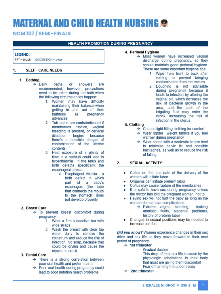 Health Promotion During Pregnancy 1 | PDF | Pregnancy | Childbirth