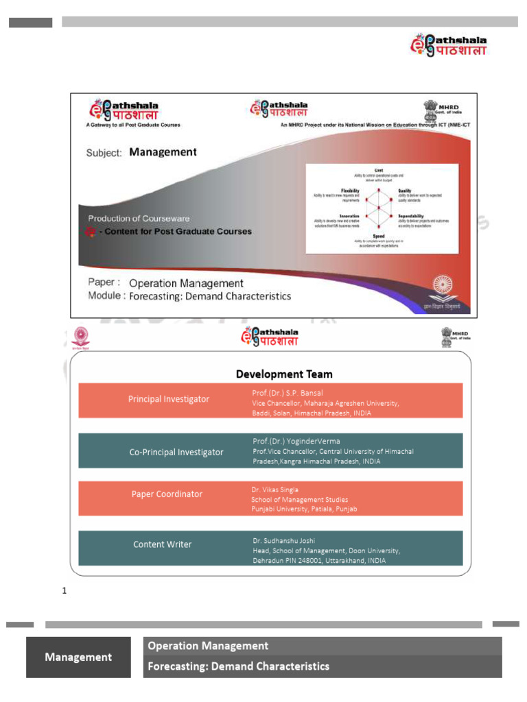 Om 1 | PDF | Forecasting | Seasonality