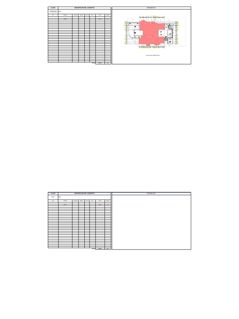 Plano de Cimentación y Medidas | PDF