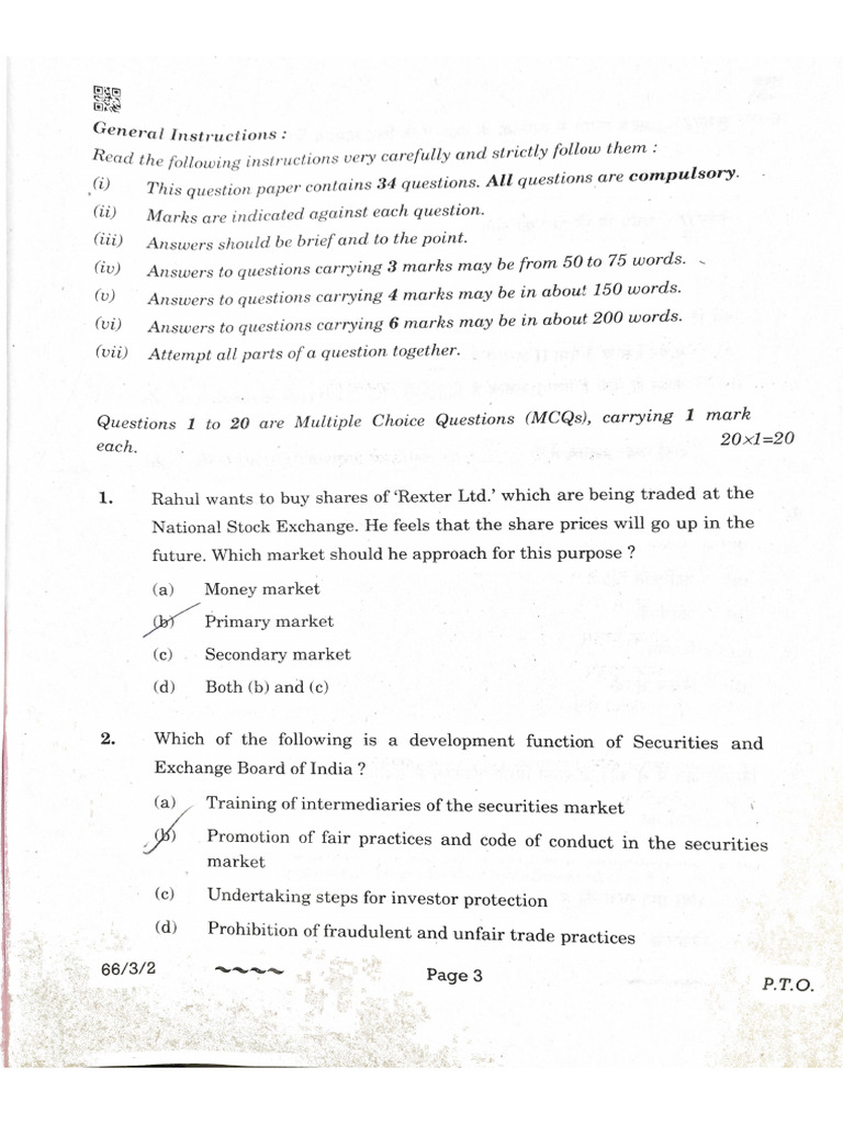 BST Boards Paper LEAKEDDDD | PDF