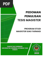 Pedoman Penulisan Tesis UGM FIB | PDF
