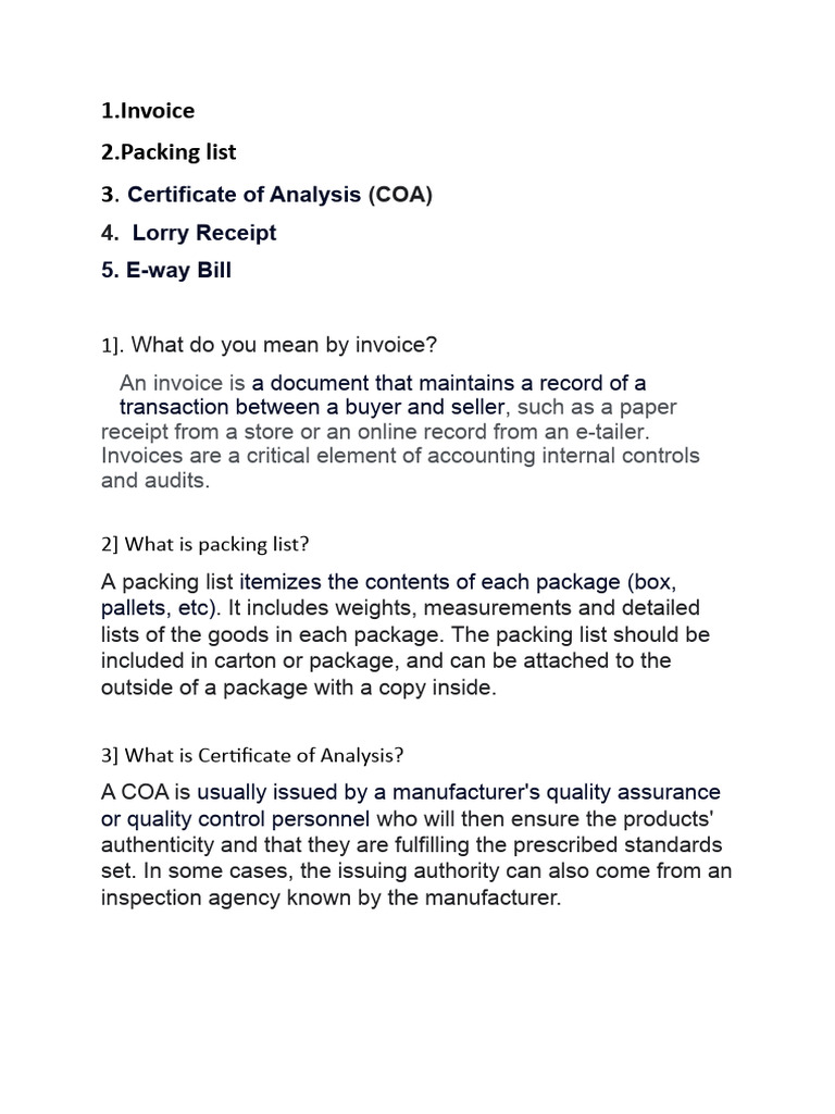Domestic Documents | PDF