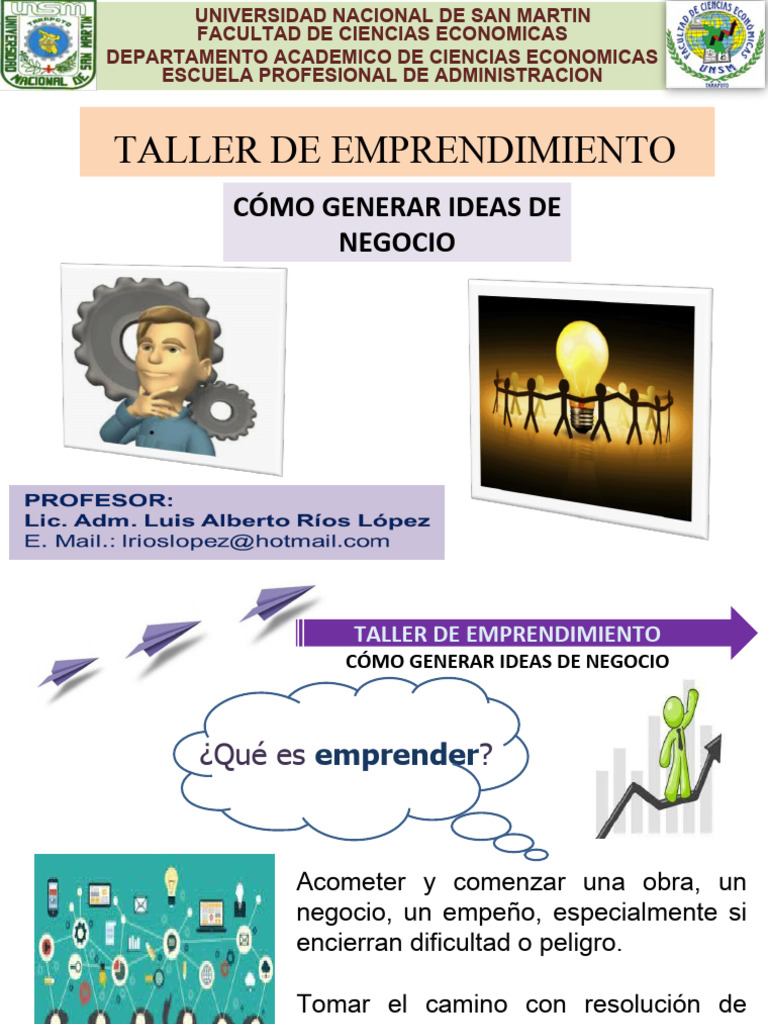 4.-Taller de Emprendimiento | PDF | Iniciativa empresarial | Economias 4.-Taller de Emprendimiento | PDF | Iniciativa empresarial | Economias