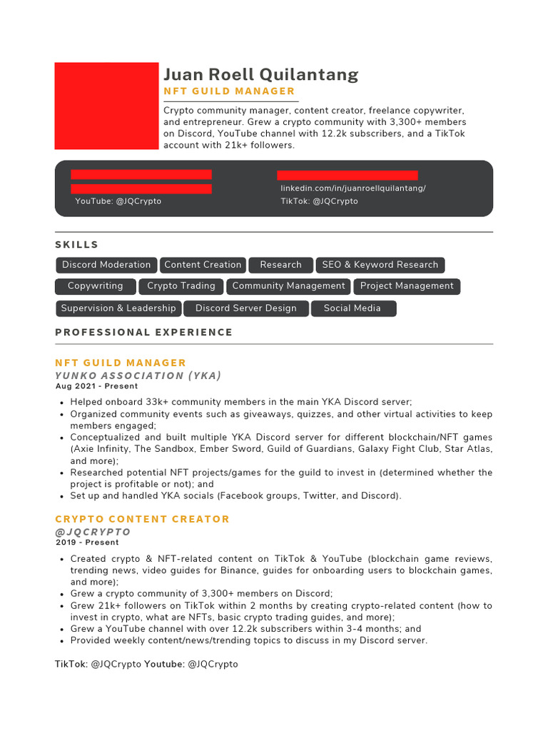 Sample CV Crypto Pinas | PDF | Patent | You Tube