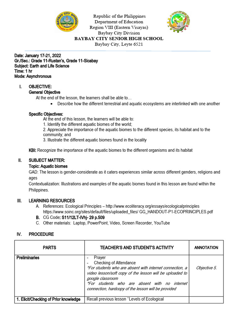 Lesson Plan For ELS - Israel, JR | PDF | River | Water