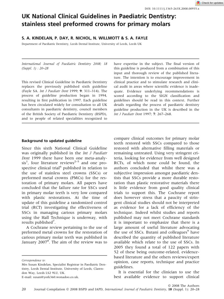 Int J Paed Dentistry - 2008 - KINDELAN - UK National Clinical ...