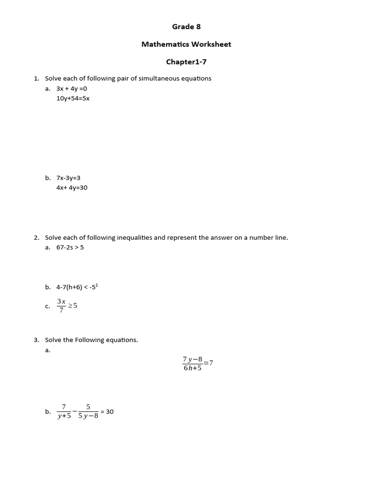 Grade 8 Math Final Exam Practice | PDF | Mathematics | Equations